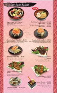 Menu | Noshi Sushi - Japanese Restaurant in Los Angeles