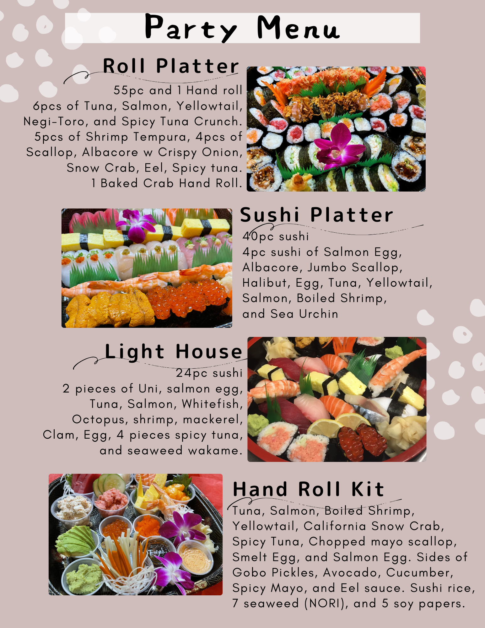 Menu - Noshi Sushi